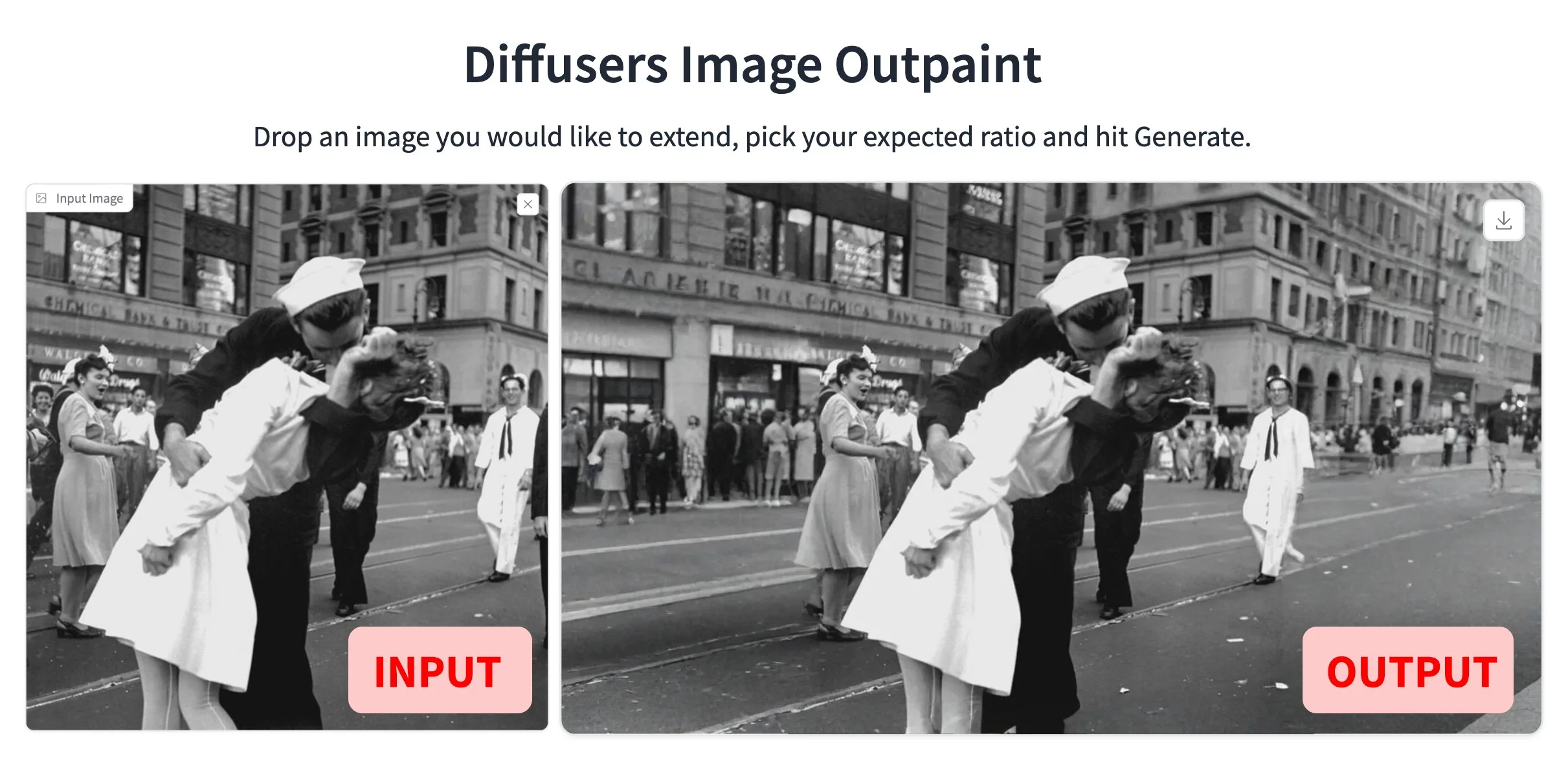 Diffusers Image Outpaint - 革命性AI扩图神器，一键图象外绘，本地整合包，从此你的创意再无边界，Photoshop 告别独家扩图统治地位~ - 山鲸AI官方社区